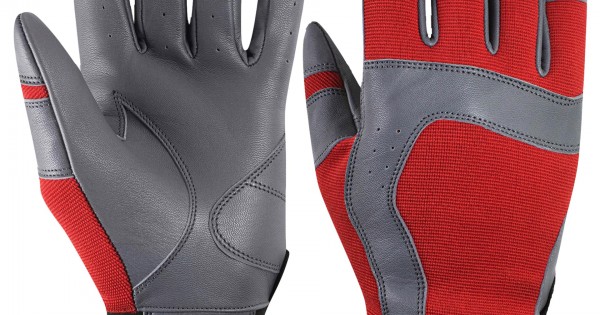 De Star Hyperskin Batting Gloves Gray-Red